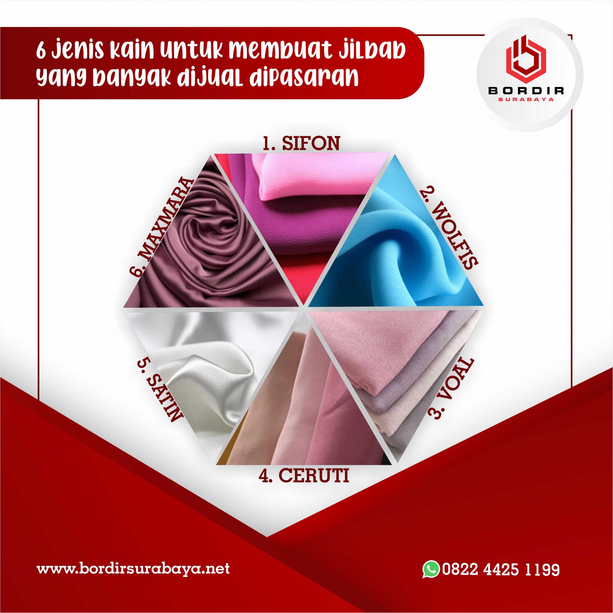 5+ Jenis Kain untuk membuat Jilbab yang di Jual di Pasaran